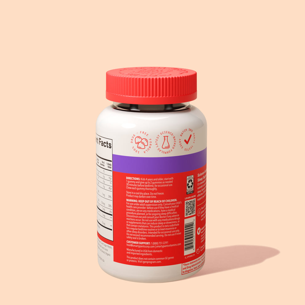 Kids Sleep Melatonin 0.5 mg – SmartyPants Vitamins